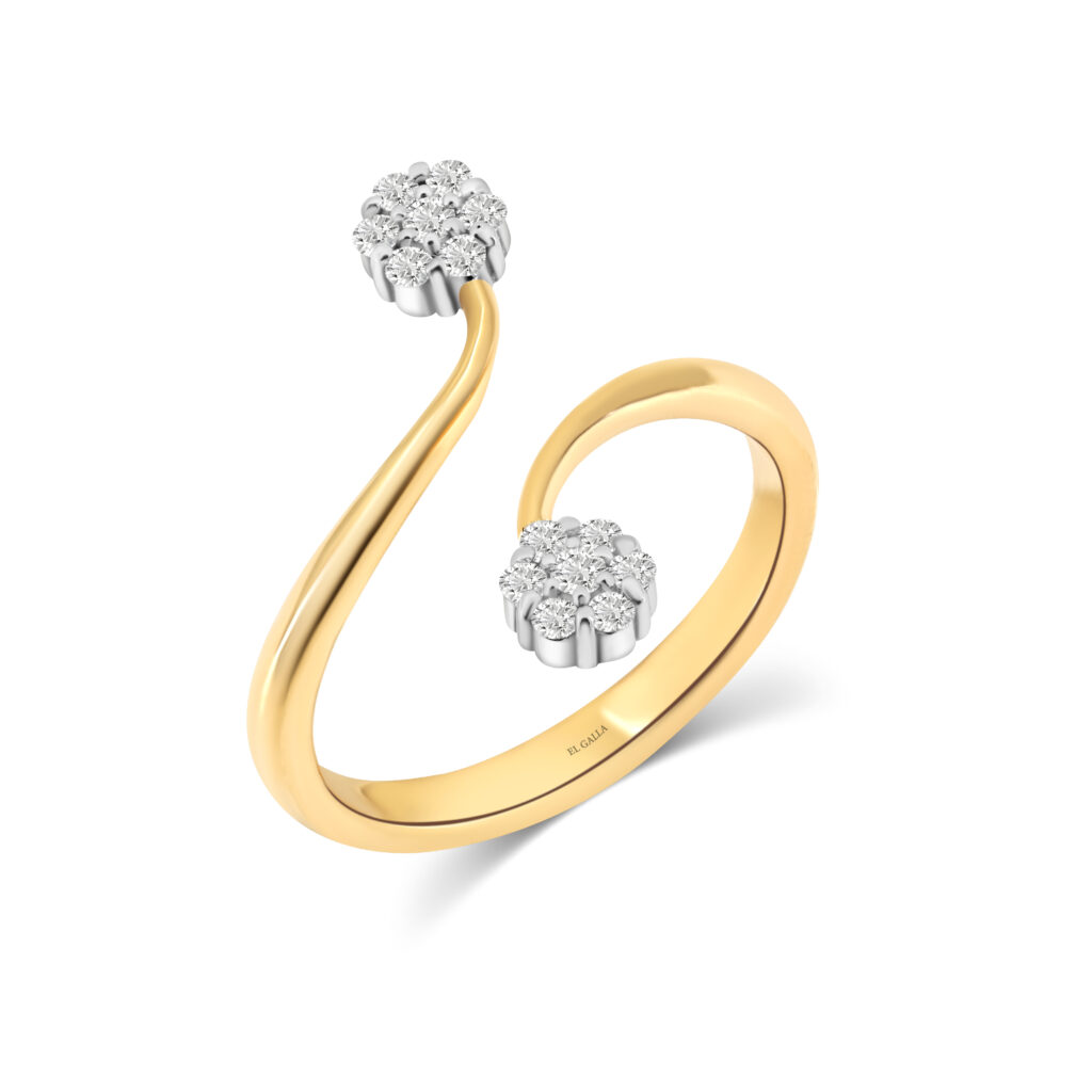 Twirling Diamond Duo Ring - EL GALLA JEWELLERY
