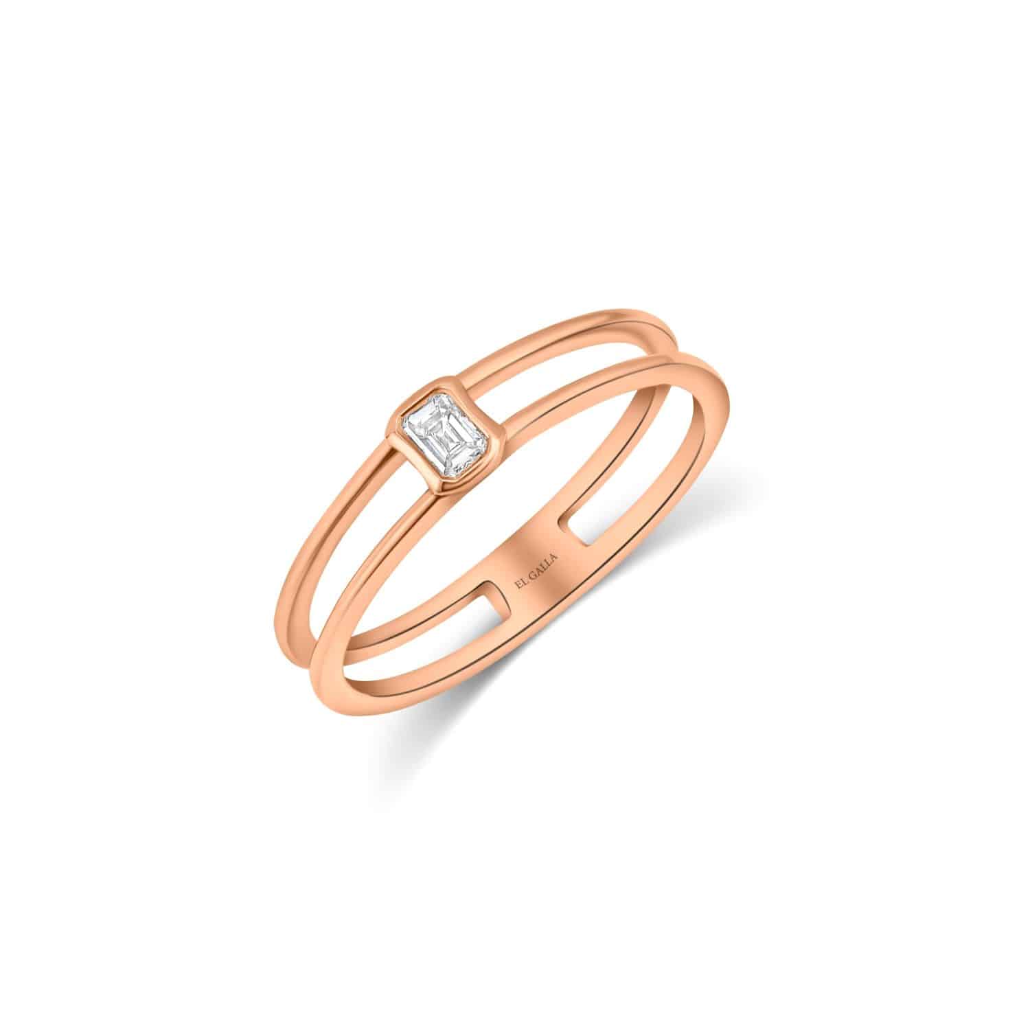 Rose Gold Harmony Diamond Ring - EL GALLA JEWELLERY
