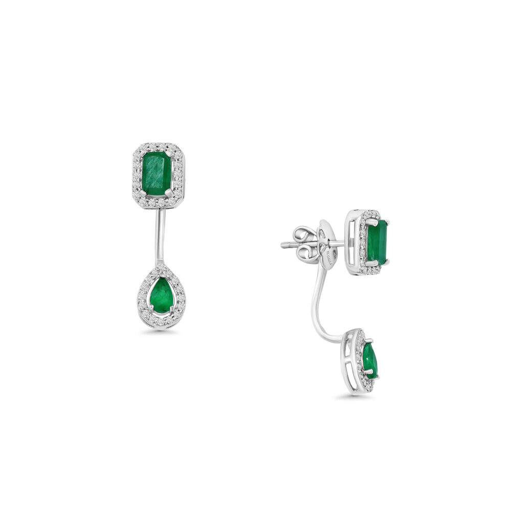 Emerald Eclipse Earrings - EL GALLA JEWELLERY