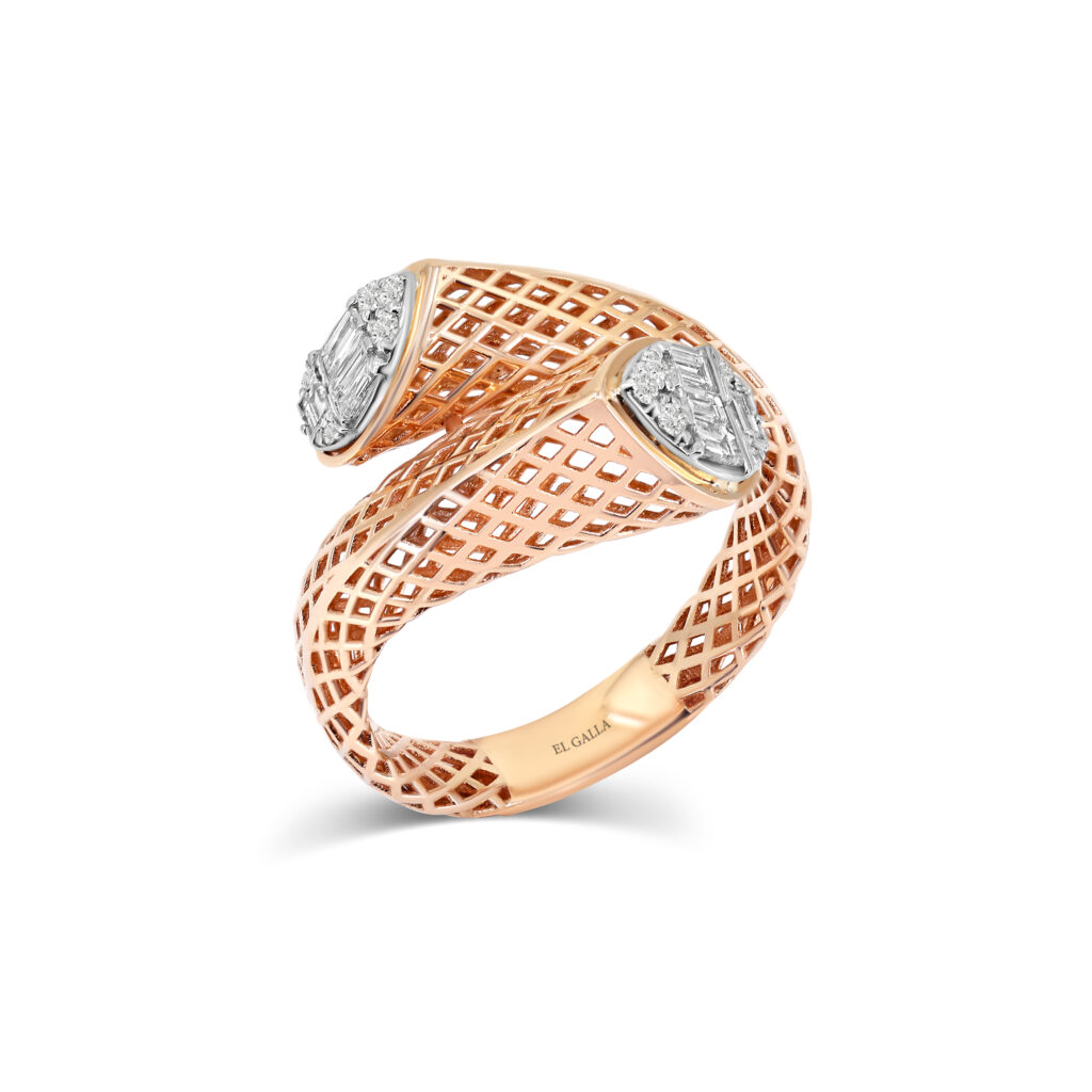 Twisted Diamond Ring - EL GALLA JEWELLERY