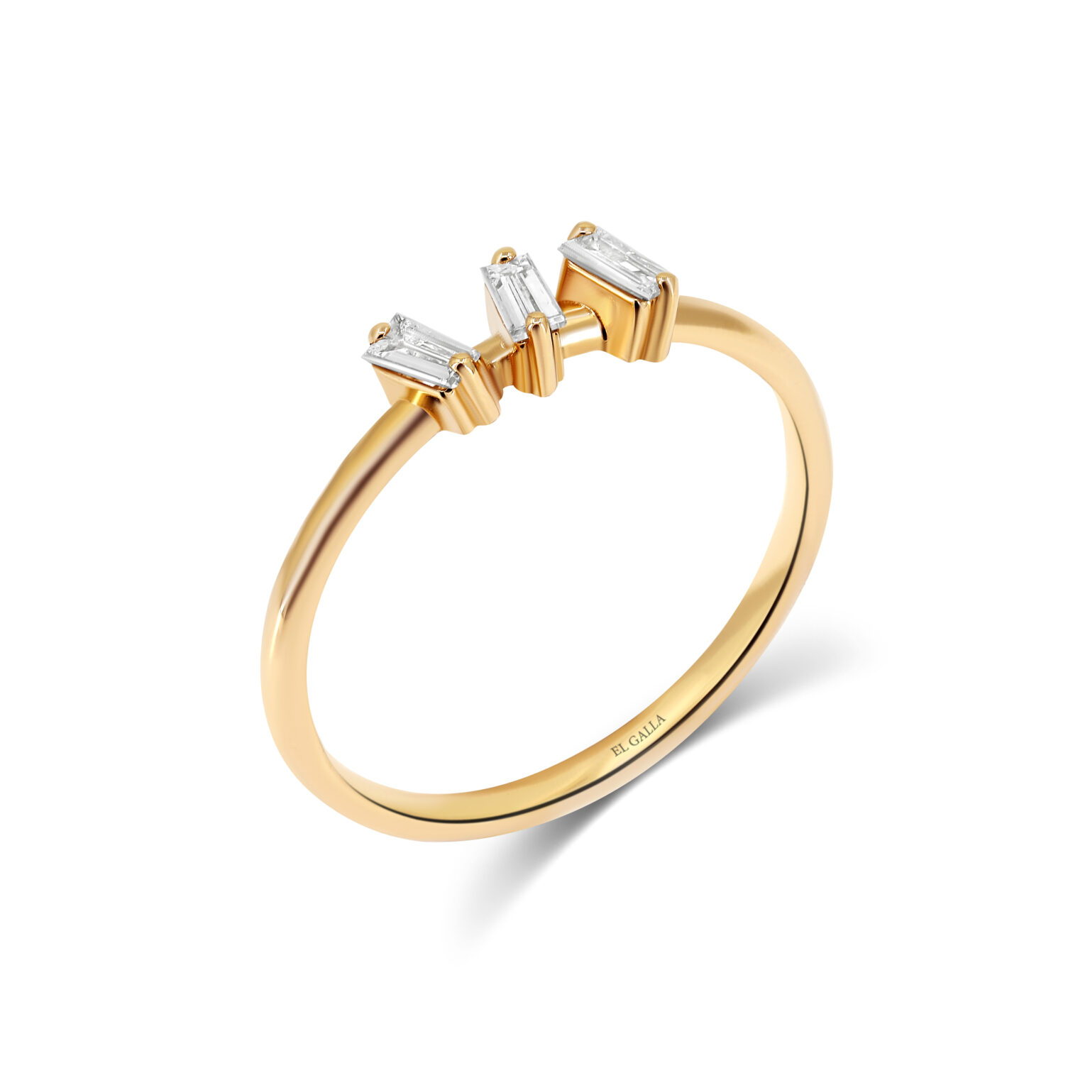 Golden Triad Diamond Ring - EL GALLA JEWELLERY